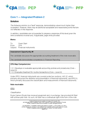 CO2-2401E-PC04 - Core 2 Practice Case 4 - © Chartered Professional ...