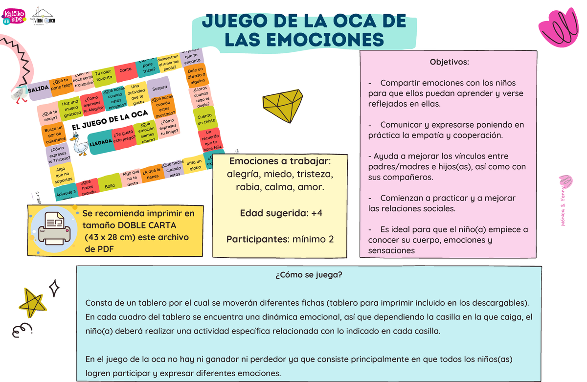 Juego+de+la+Oca+de+las+Emociones - Objetivos: Compartir emociones con ...