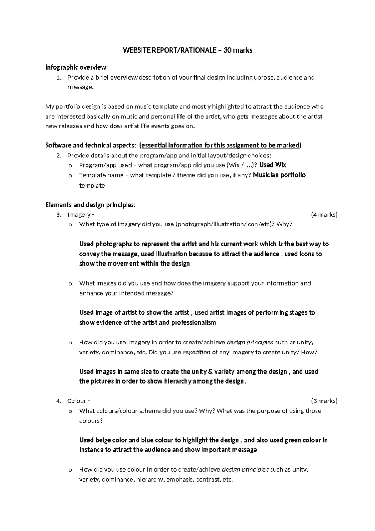 CPT100-Assessment-Website Report - WEBSITE REPORT/RATIONALE – 30 marks ...