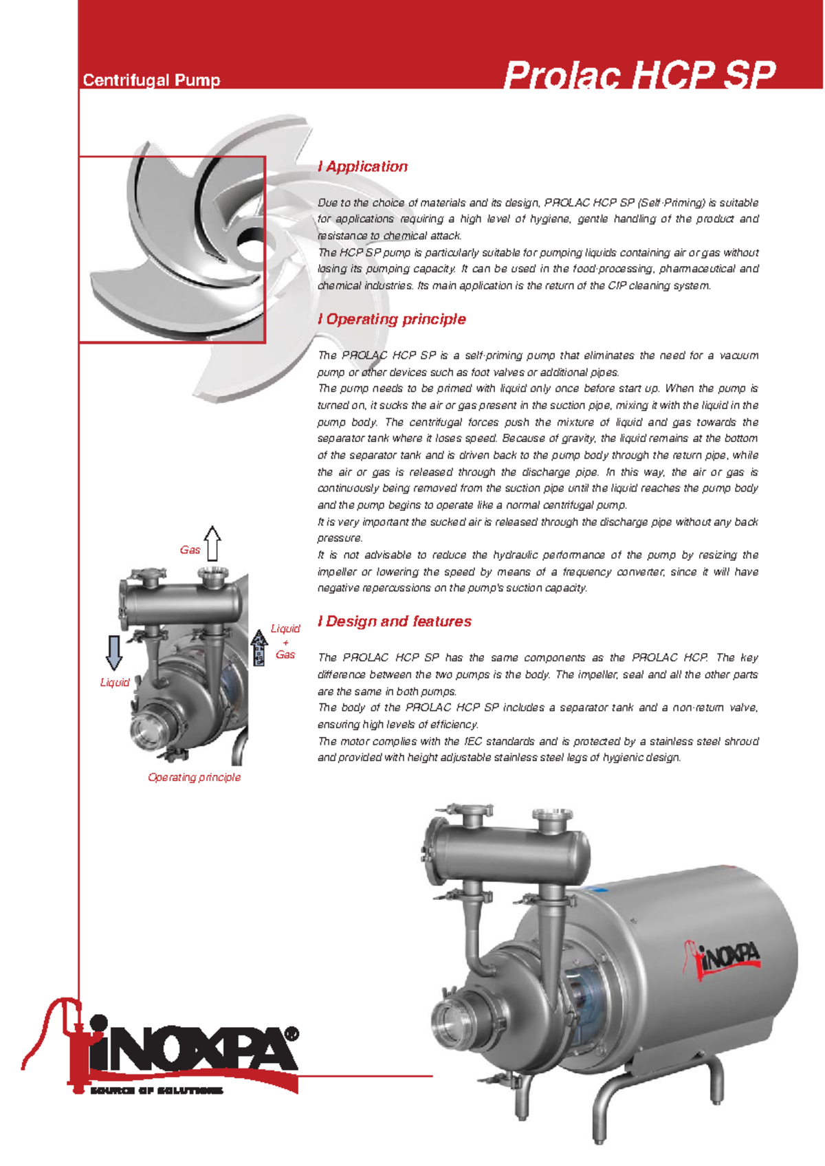 FT.HCP SP - Prolac HCP SPMS Centrifugal Pump I Application Due to the ...