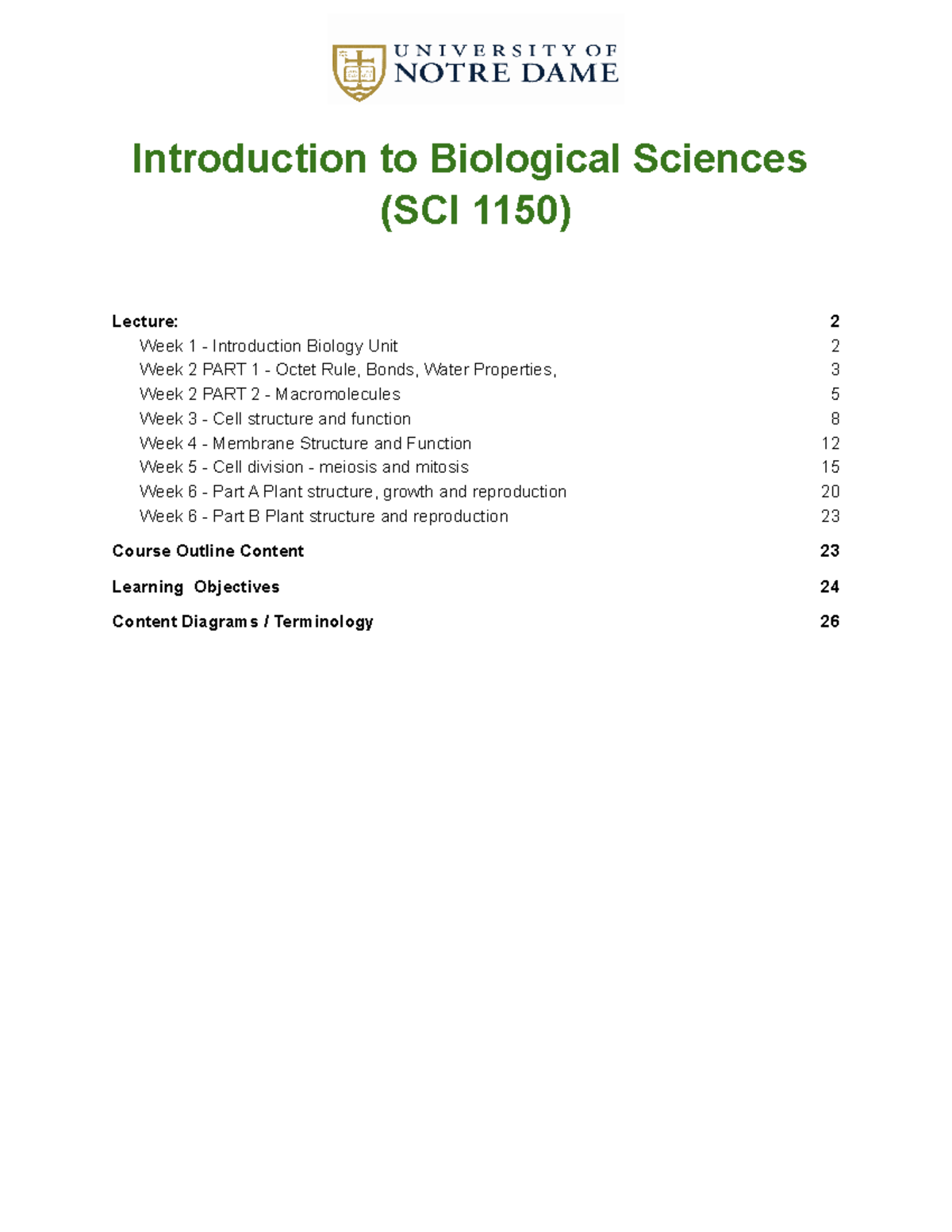 Intro To Biological Sciences - Introduction to Biological Sciences ...