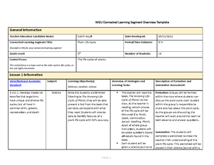 C970 Task1 - Task 1, assignment part, not lesson plan - A. Identify one ...