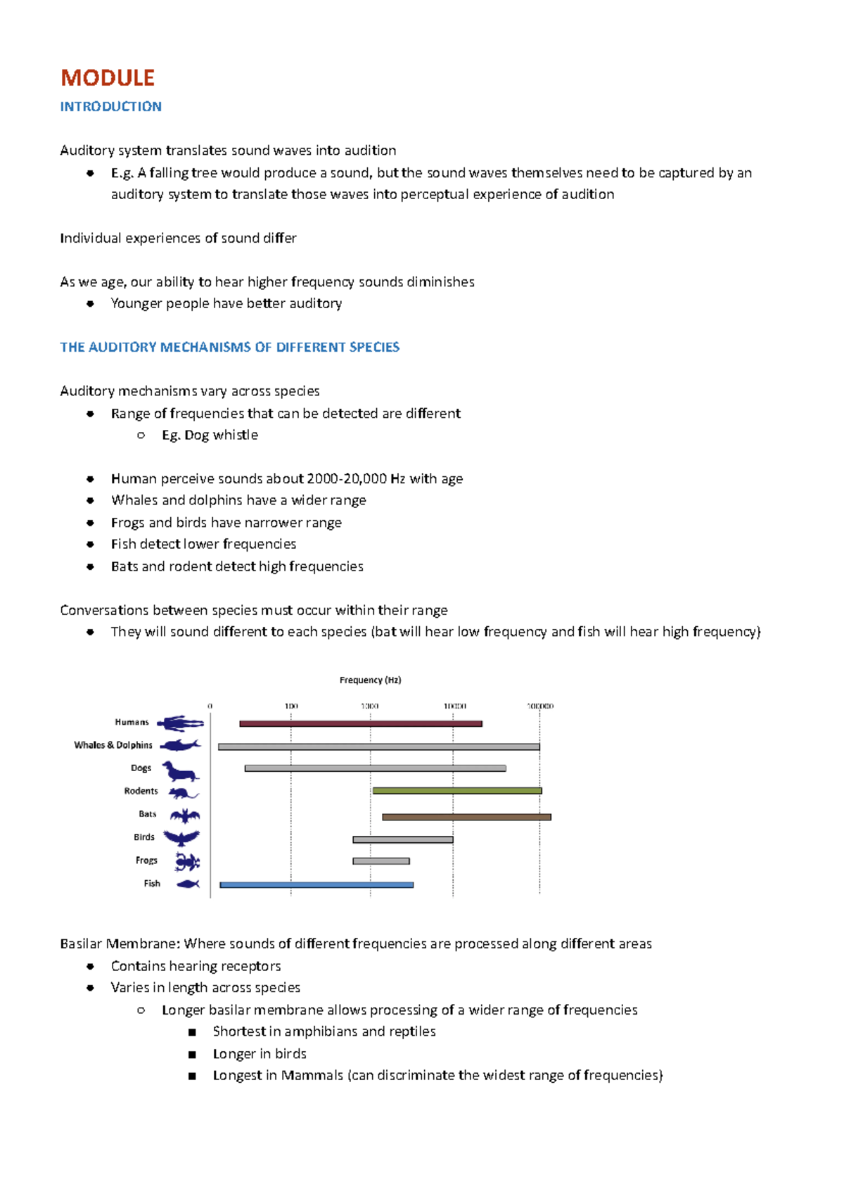 Audition - PART 1 - Psych 1XX3 module notes - MODULE INTRODUCTION ...