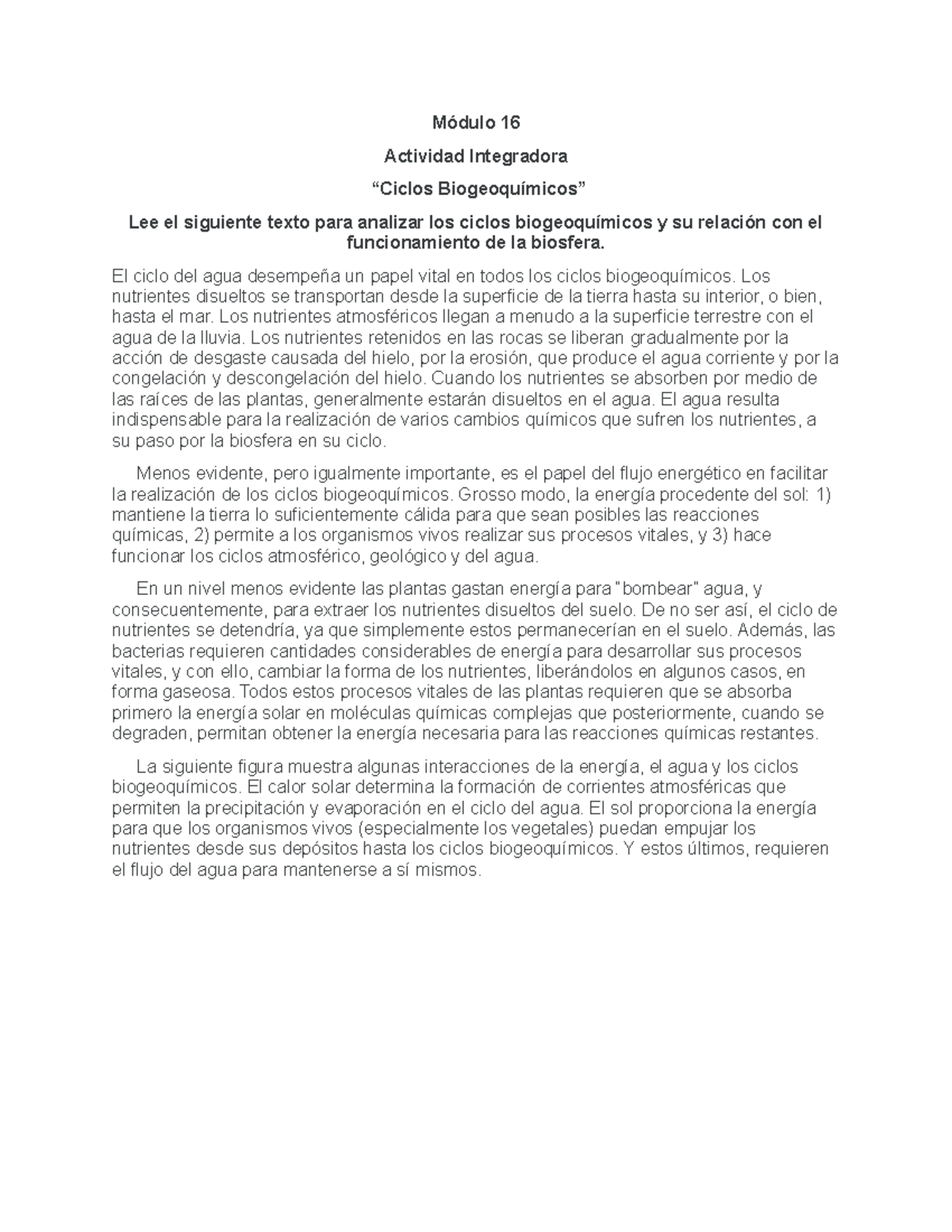 Módulo 16 integradora - tarea para ayudarte - Módulo 16 Actividad ...