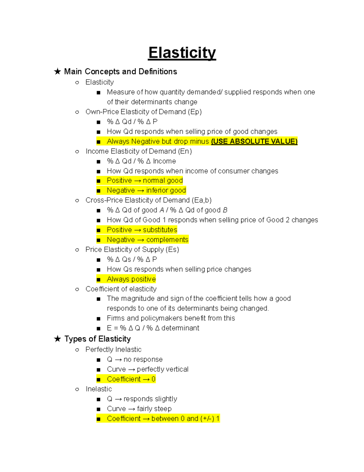 [Textbook Notes] CH - elasticity - Elasticity ★ Main Concepts and ...