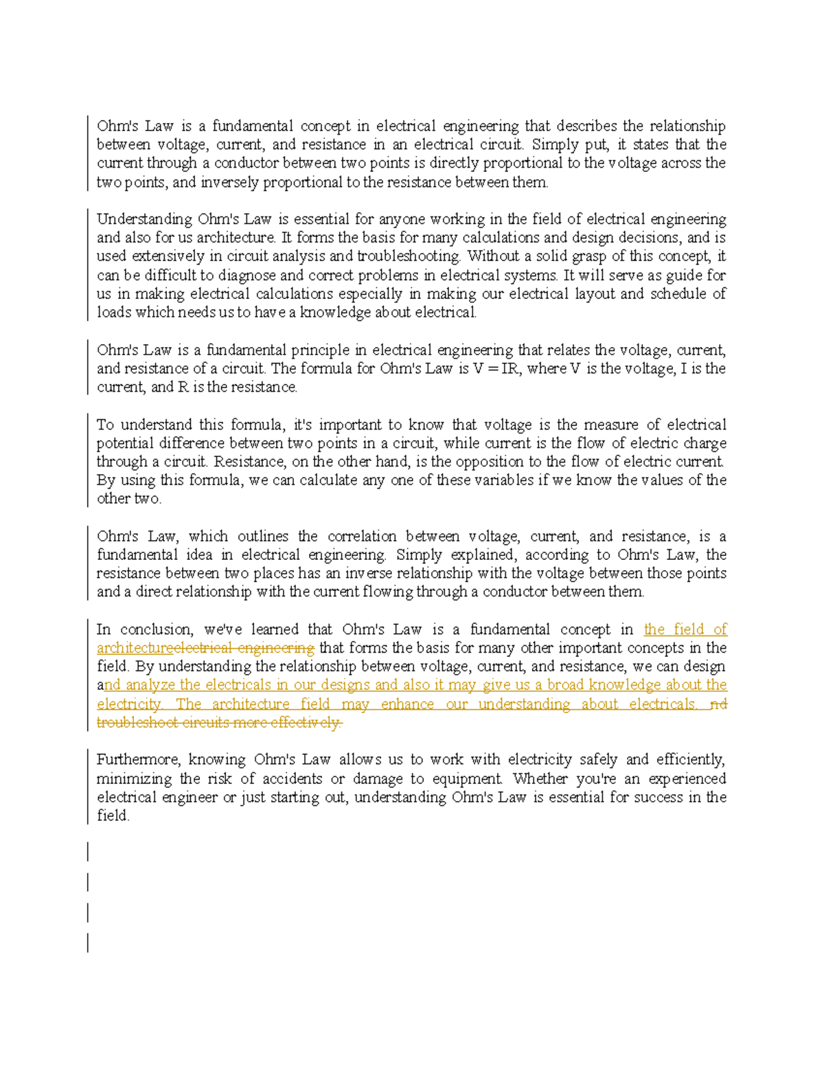 Ohm's Law and AC and DC - Ohm's Law is a fundamental concept in ...