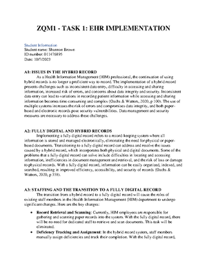 C816 - task 1 - Issues with clinical documentation in Hybrid Record ...