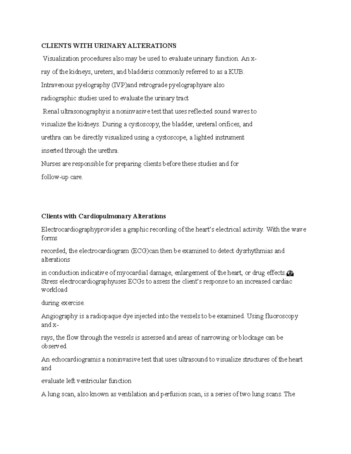 Clients WITH Urinary Alterations - CLIENTS WITH URINARY ALTERATIONS ...