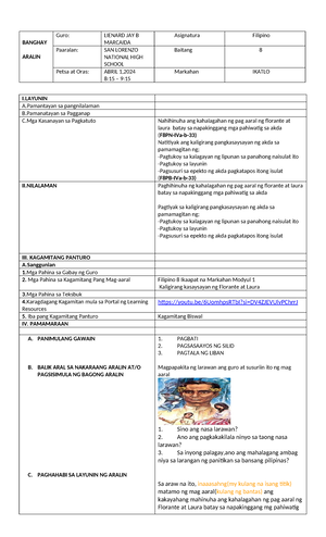 Grade-8-Filipino - Lesson guide for educator - Republic of the ...
