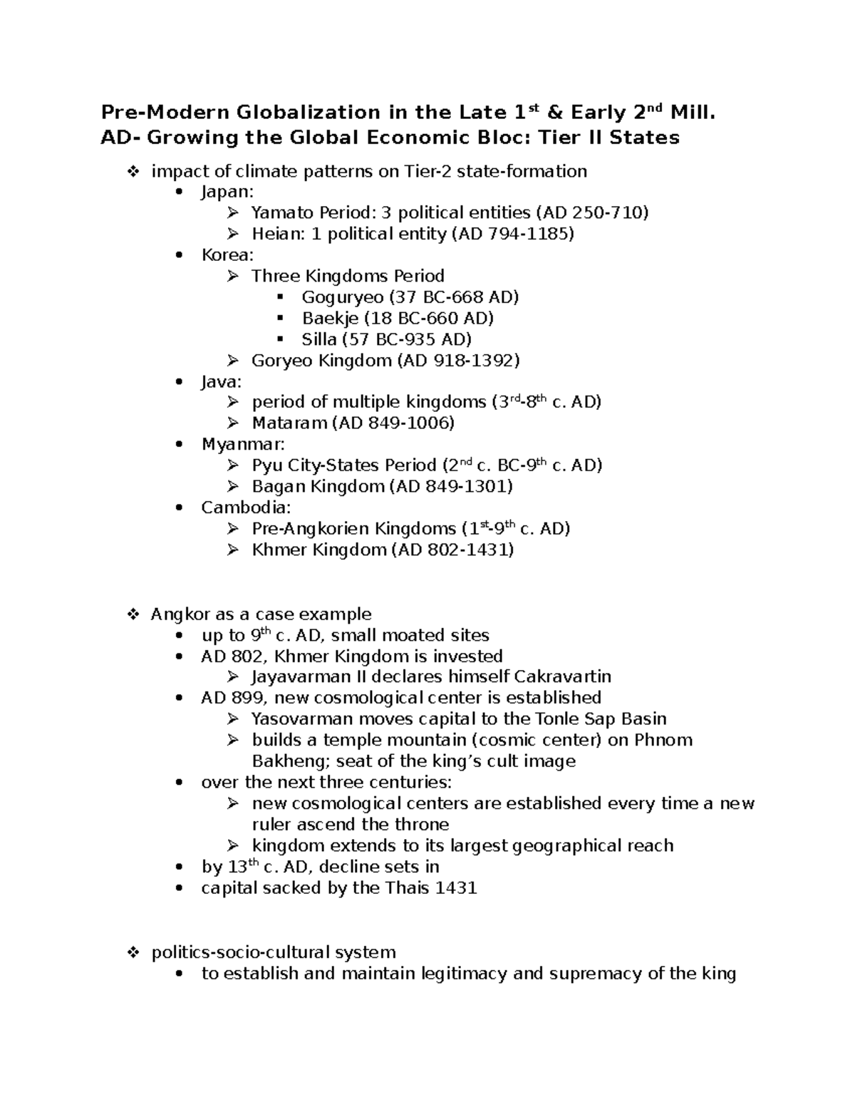 World History Chapter 16 - Pre-Modern Globalization in the Late 1st ...