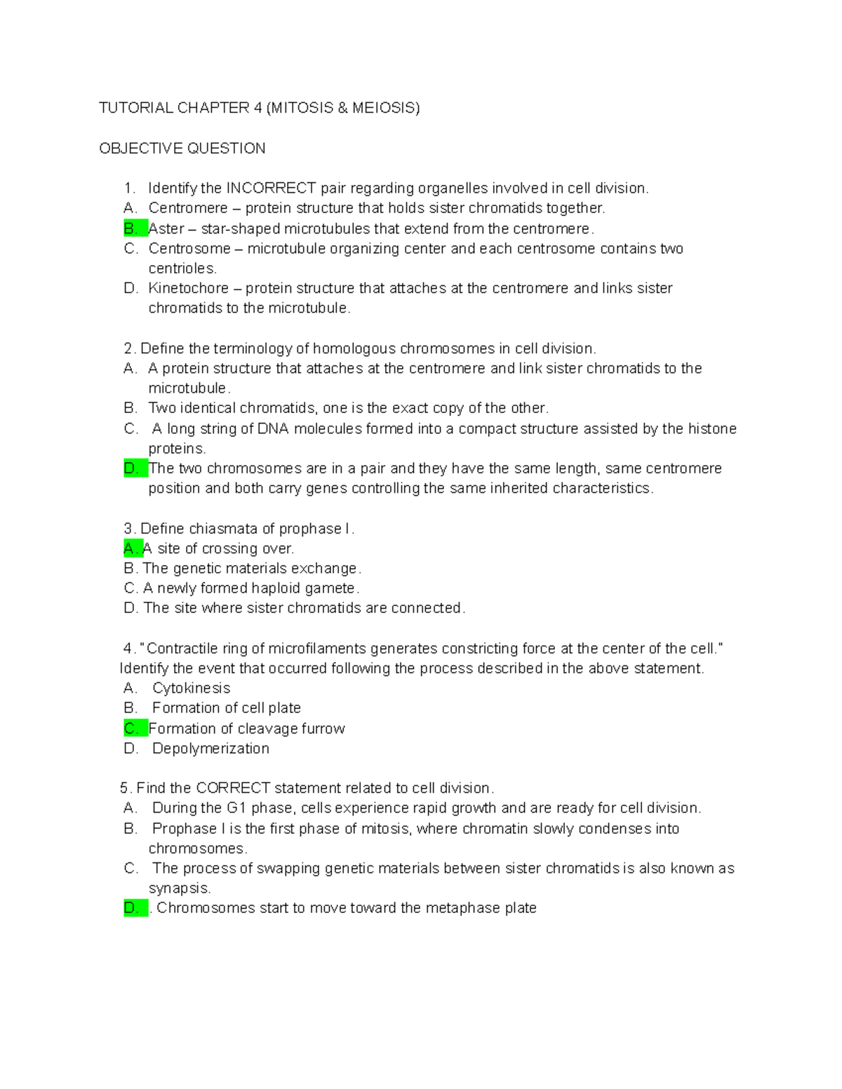 Tutorial Chapter 4 - hi hope helps - TUTORIAL CHAPTER 4 (MITOSIS ...