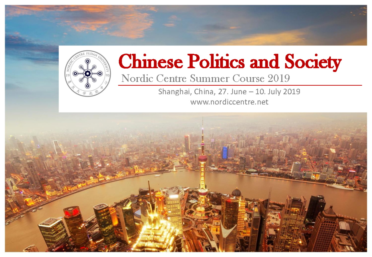 CPa S+2019 +presentation - Chinese Politics and Society Nordic Centre ...
