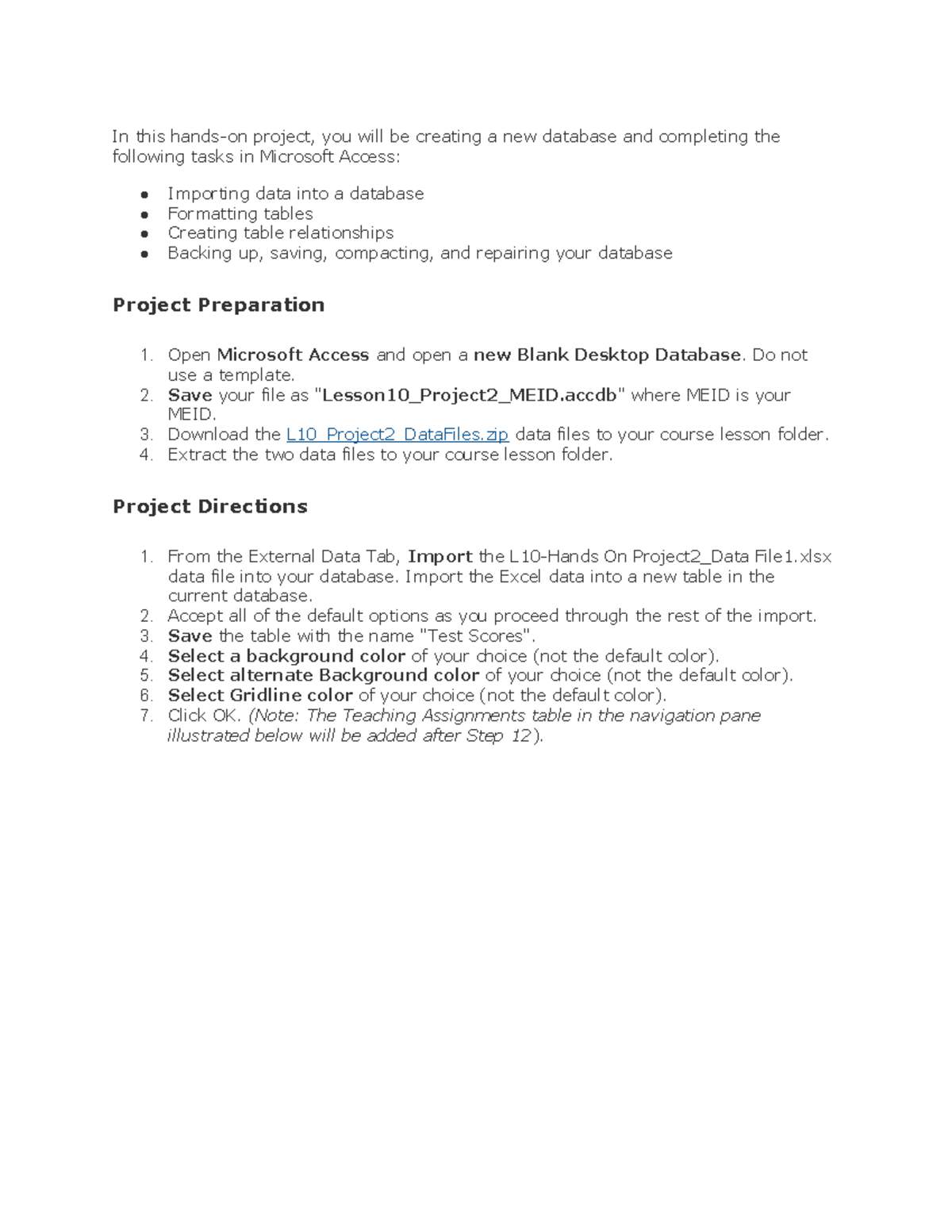CIS 105 project 2 - In this hands-on project, you will be creating a ...