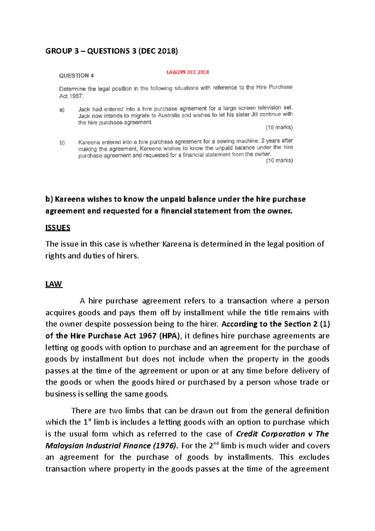 ILAC format for LAW SUBJECT - GROUP 3 – QUESTIONS 3 (DEC 2018) b ...