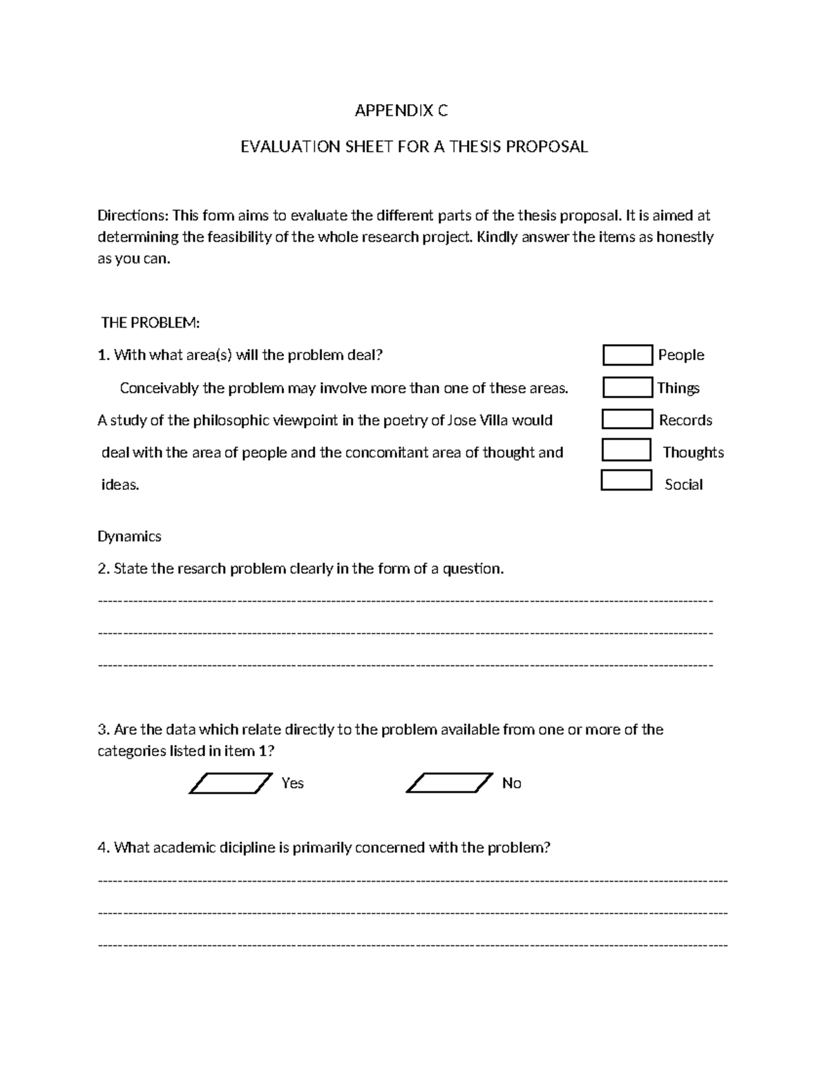 DEAN DELA ROSA - Thesis - APPENDIX C EVALUATION SHEET FOR A THESIS ...