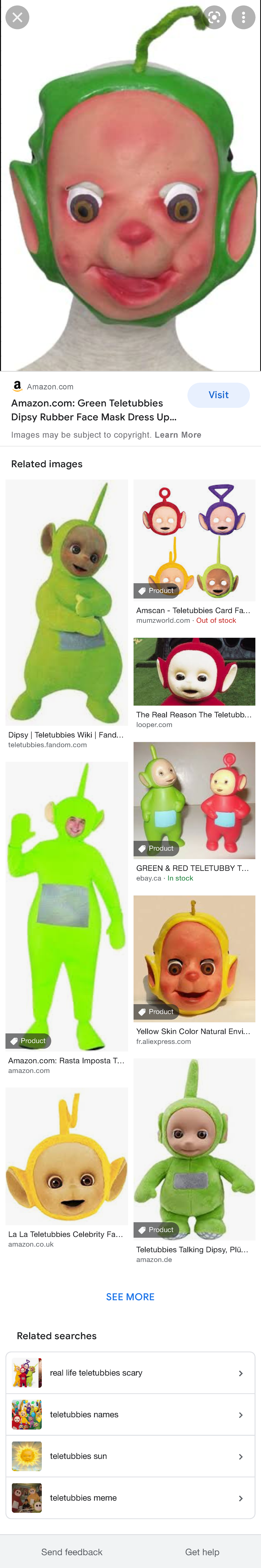 Mathematically accurate - Amazon Amazon: Green Teletubbies Dipsy Rubber ...