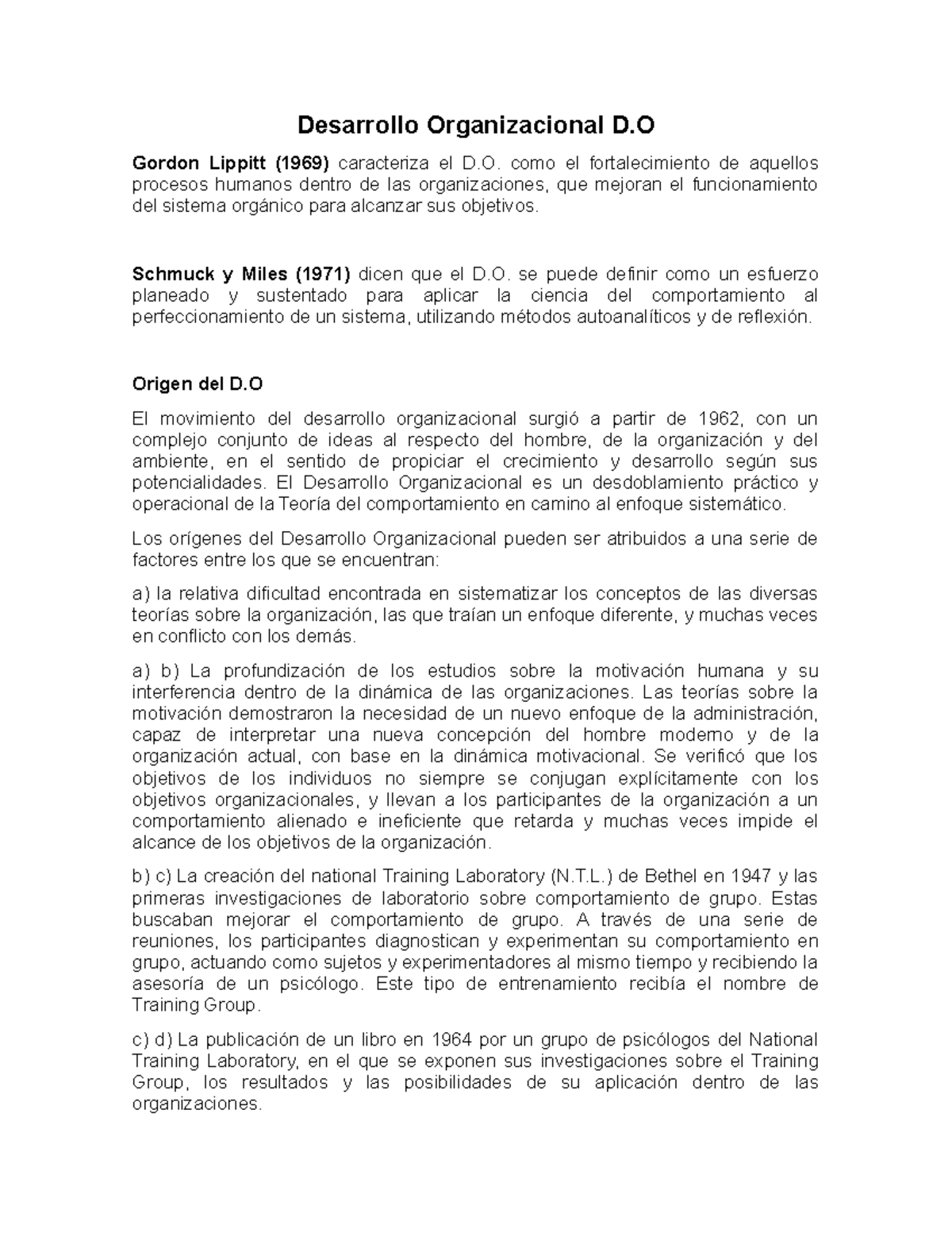 Desarrollo Organizacional - como el fortalecimiento de aquellos ...