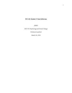 PSY 225 Module 2 Short Paper - PSY 225 Module 2 Short Paper SNHU PSY ...