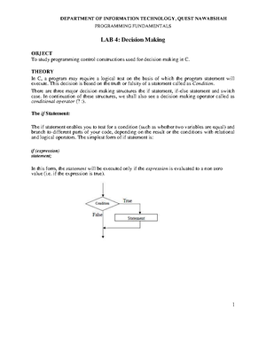 LAB2 - lab notes c programming - Practical # Review Questions/ Exercise ...