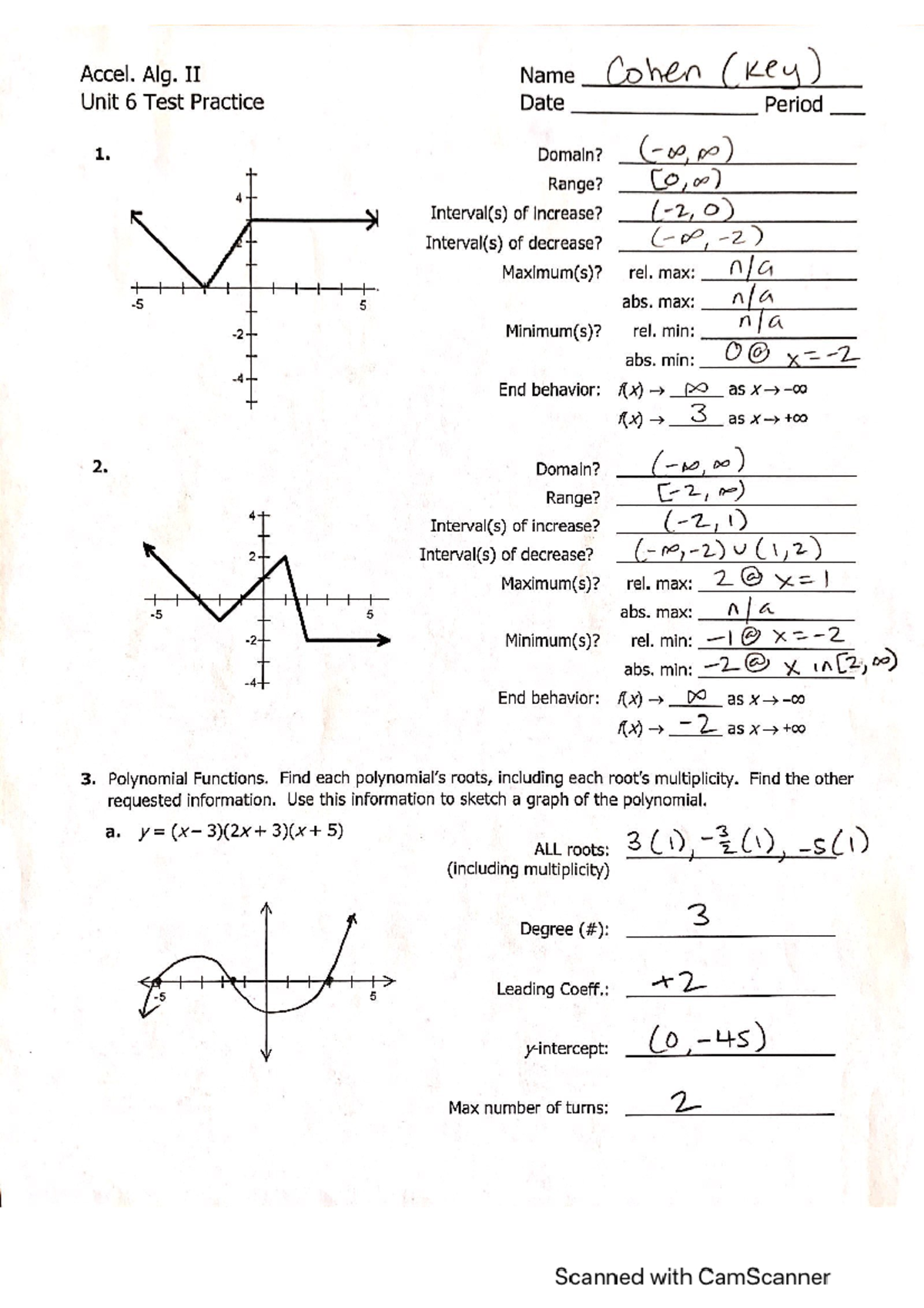 2022 UNIT 6 TEST Practice KEY - Math 19b - Studocu