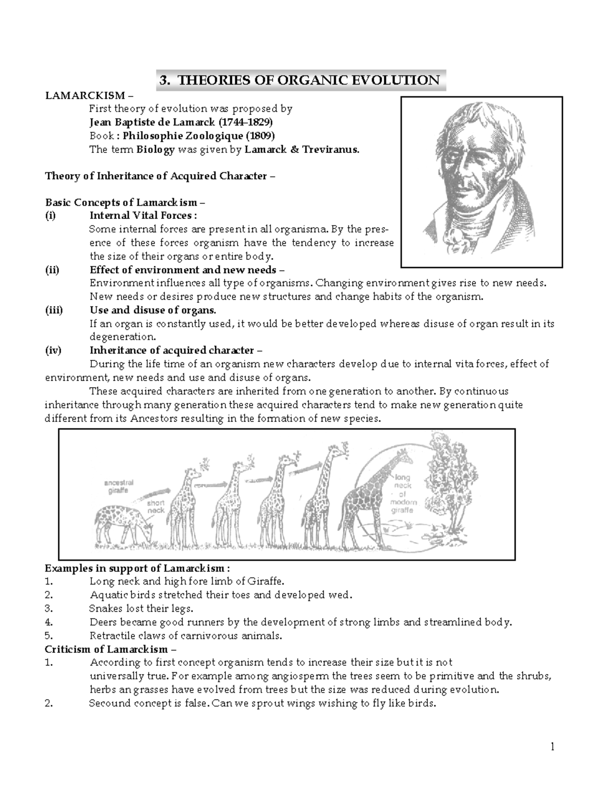 Origin and Evolution of Life and Mutation Theories of Organic Evolution ...