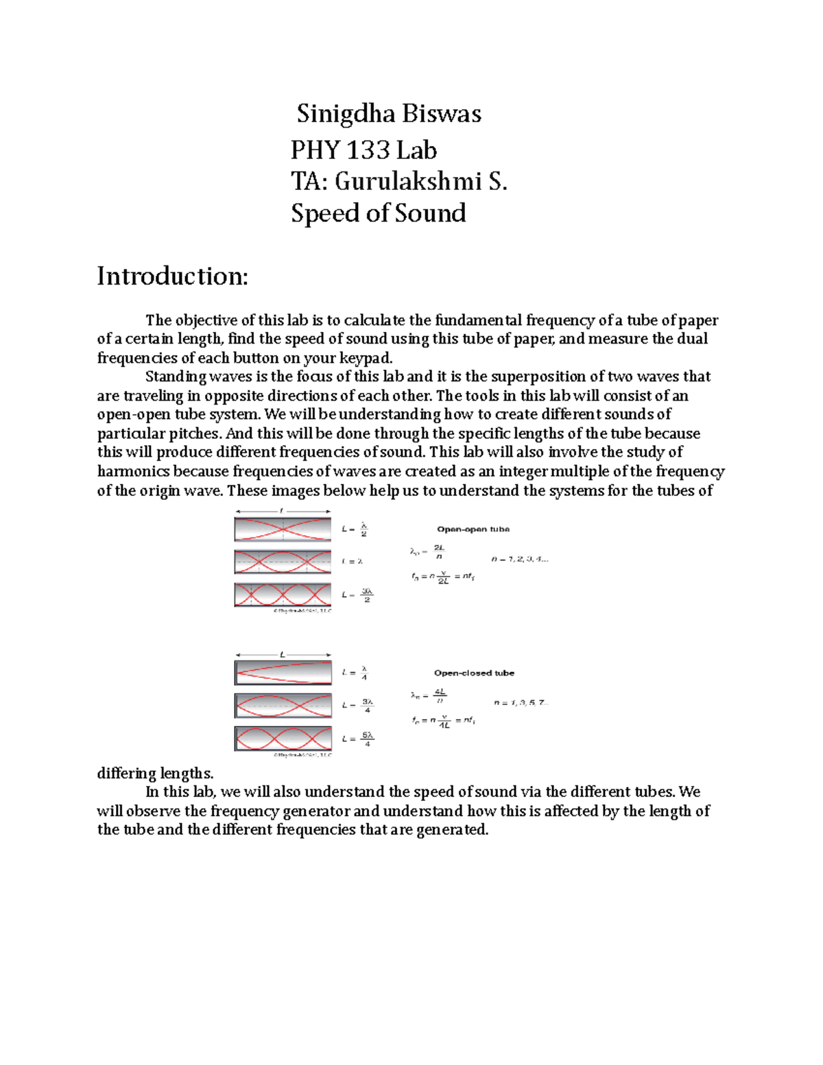 Speed of Sound - These are one of the assignments for the course. Please note this is not for ...