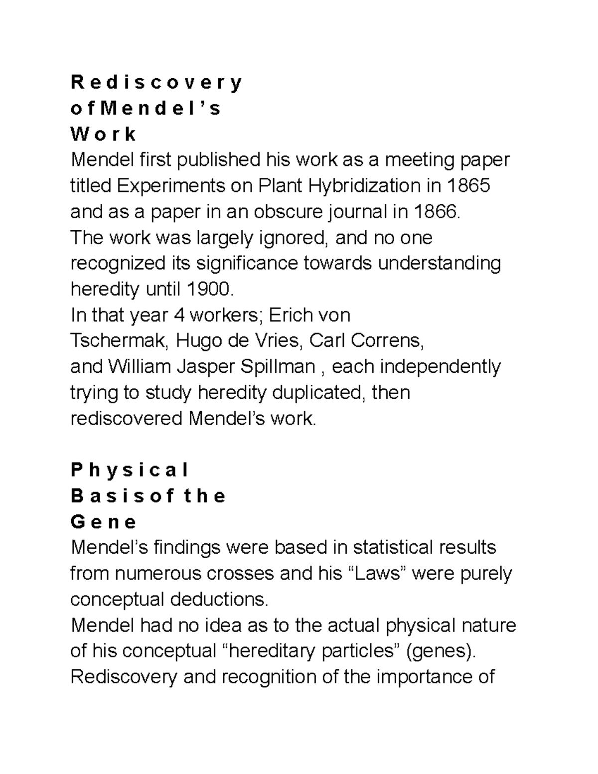 BIOL 1345 Module 11 Modern Understandings of Inheritance - R e d i s c ...