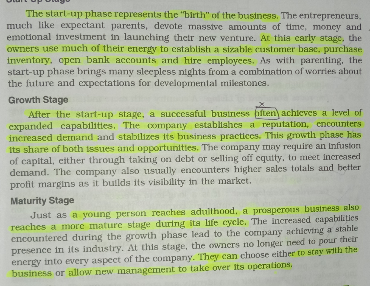 Stages of business - Bachelor of Commerce - Studocu