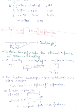 Calorimeter and thermal expansion LECTURE NOTES FROM RESONANCE KOTA - 1 ...