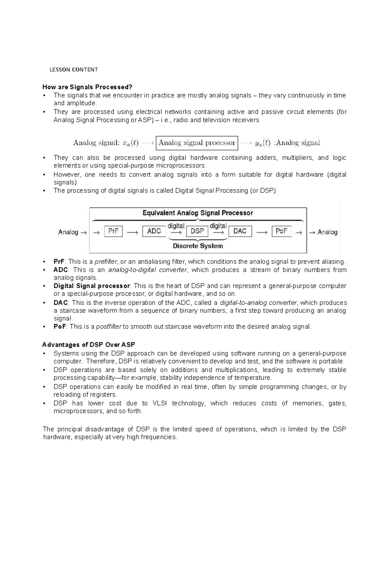 Signals, Spectra and Signal 3 - LESSON CONTENT How are Signals ...