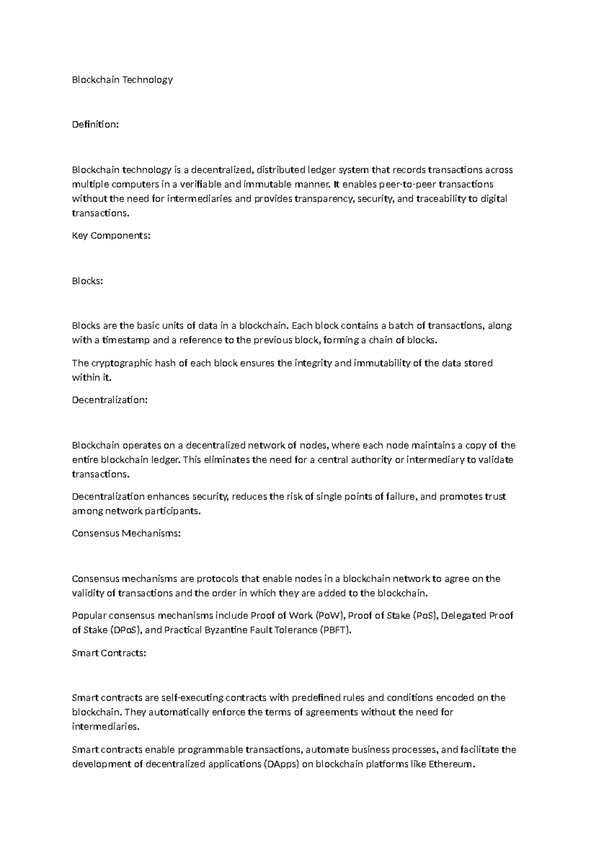 Blockchain Technology - Blockchain Technology Definition: Blockchain technology is a ...