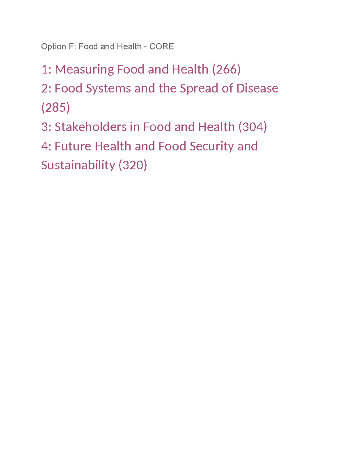 Copy of HL Geo Option F The Geography of Food and Health - GEOG 121 ...