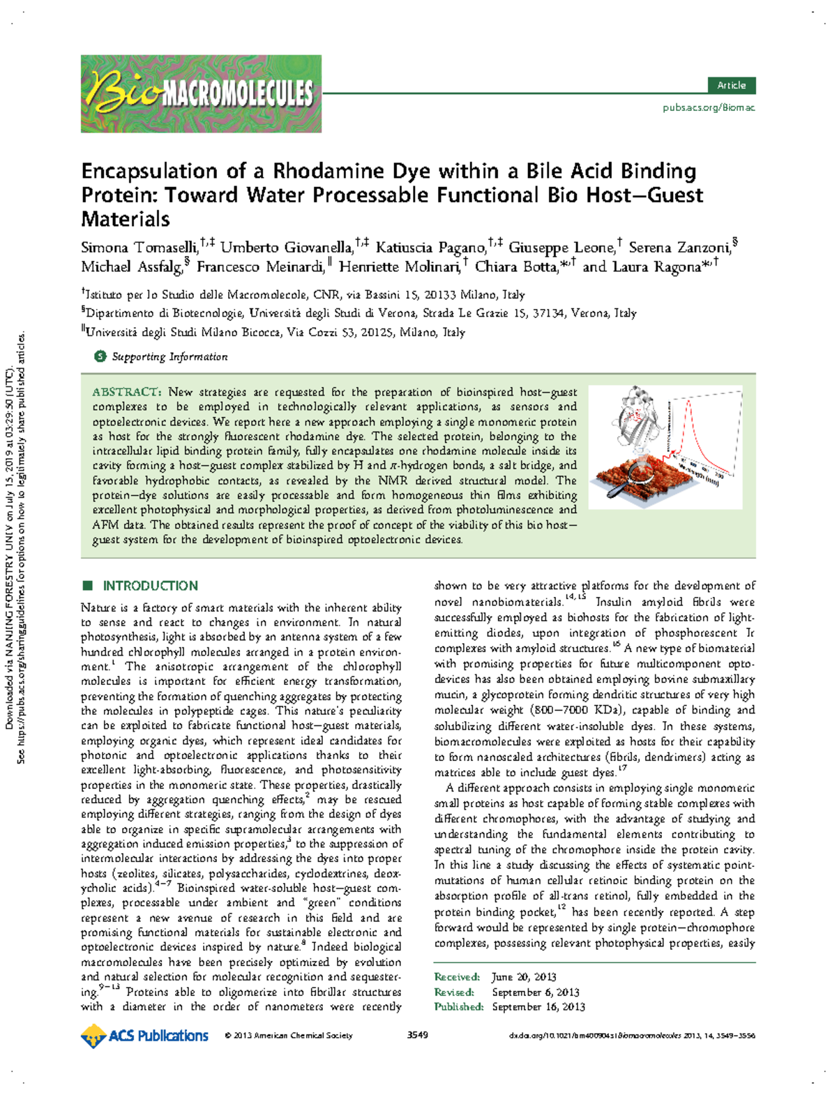 Bm400904 s - msc - Encapsulation of a Rhodamine Dye within a Bile Acid ...