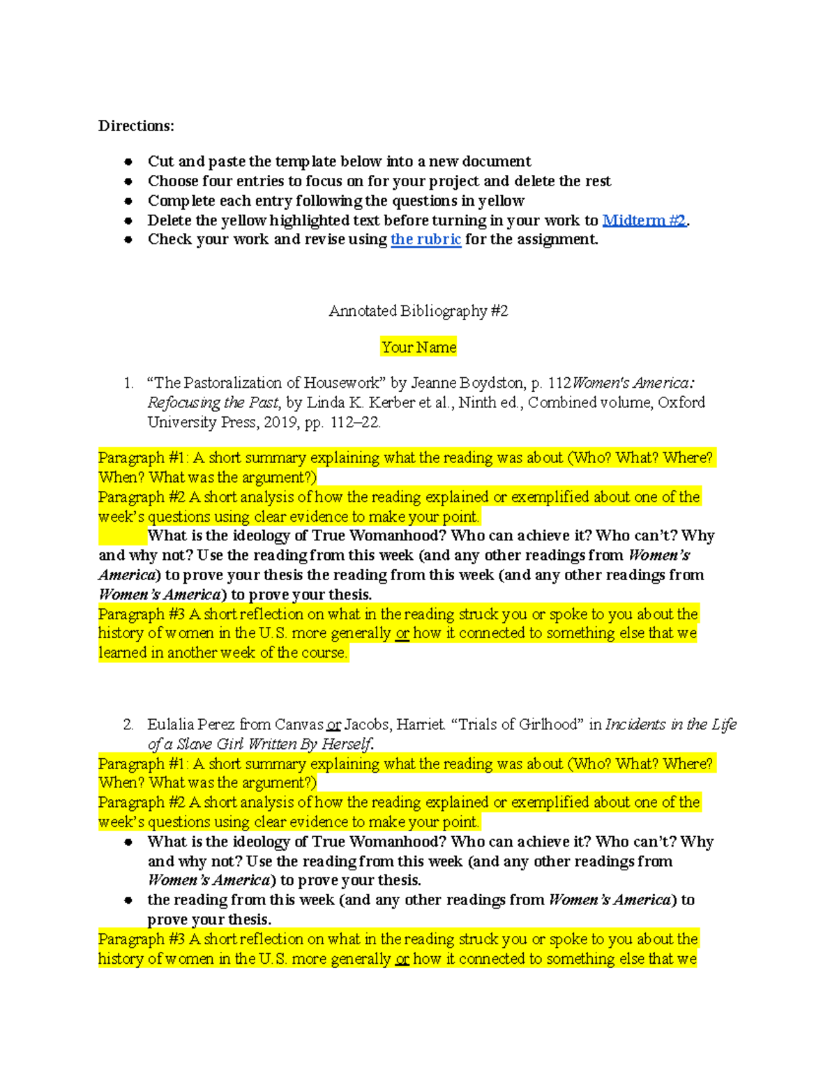 Template Annotated Bibliography #2 for HIST 12 GWOS12 - Directions: Cut ...