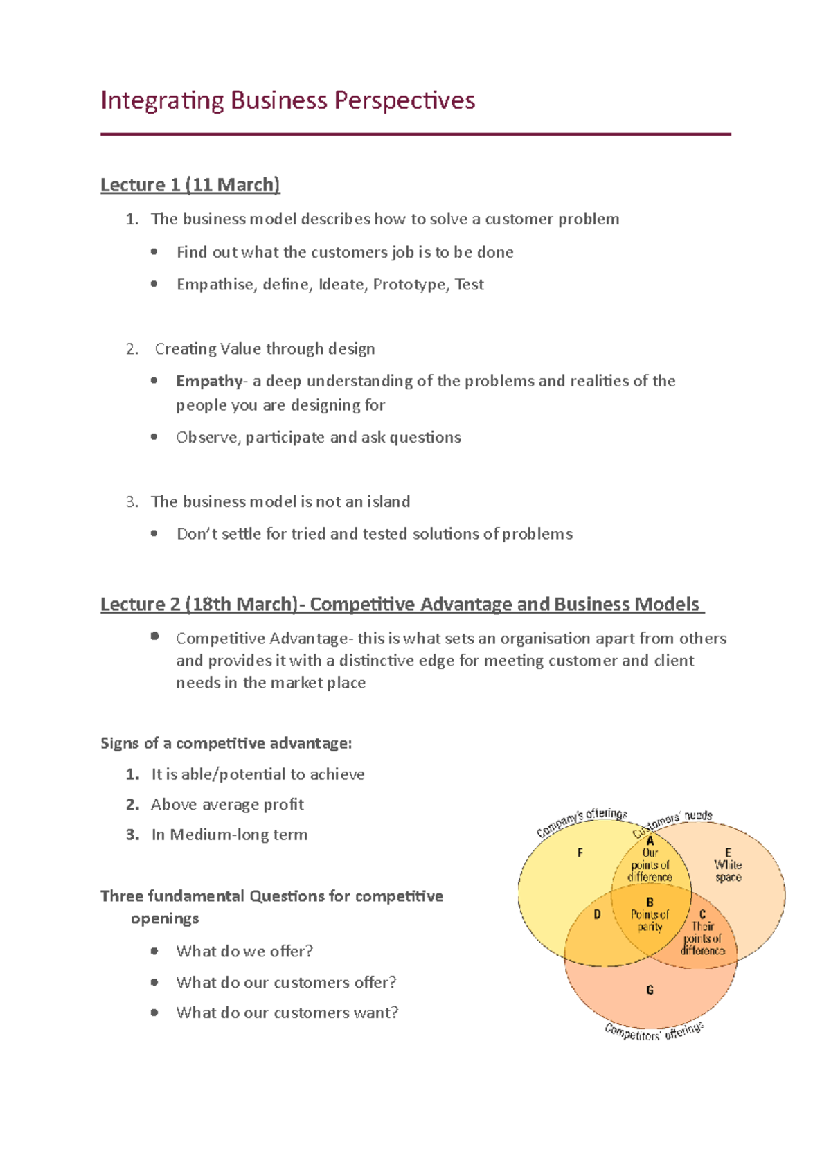 Integrating Business Perspectives - Integrating Business Perspectives ...