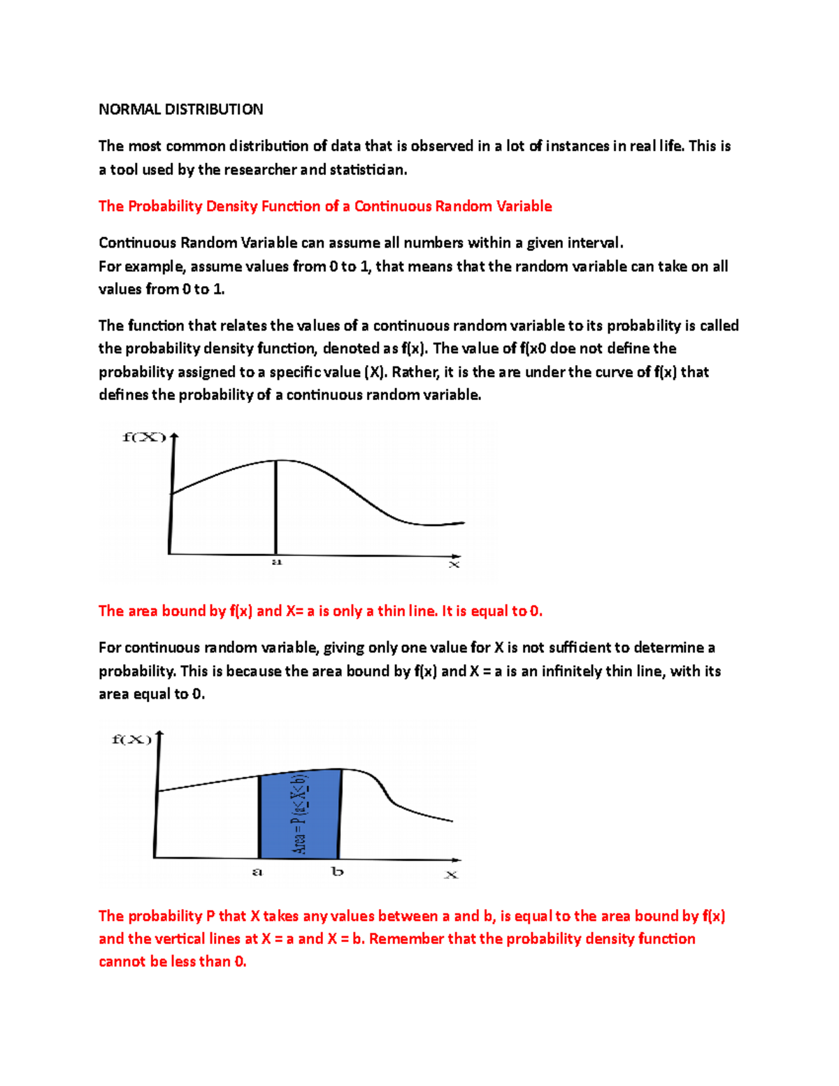 Normal Distribution - LECTURE - NORMAL DISTRIBUTION The most common ...