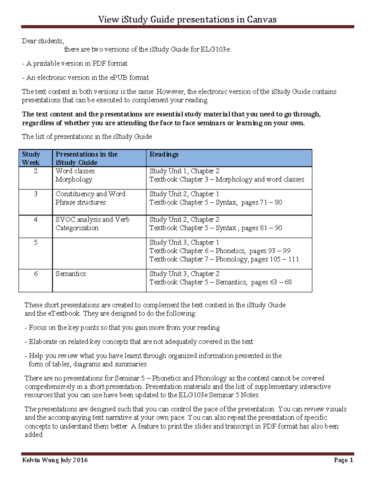 Accessing i Study Guide presentations-1 - View iStudy Guide ...