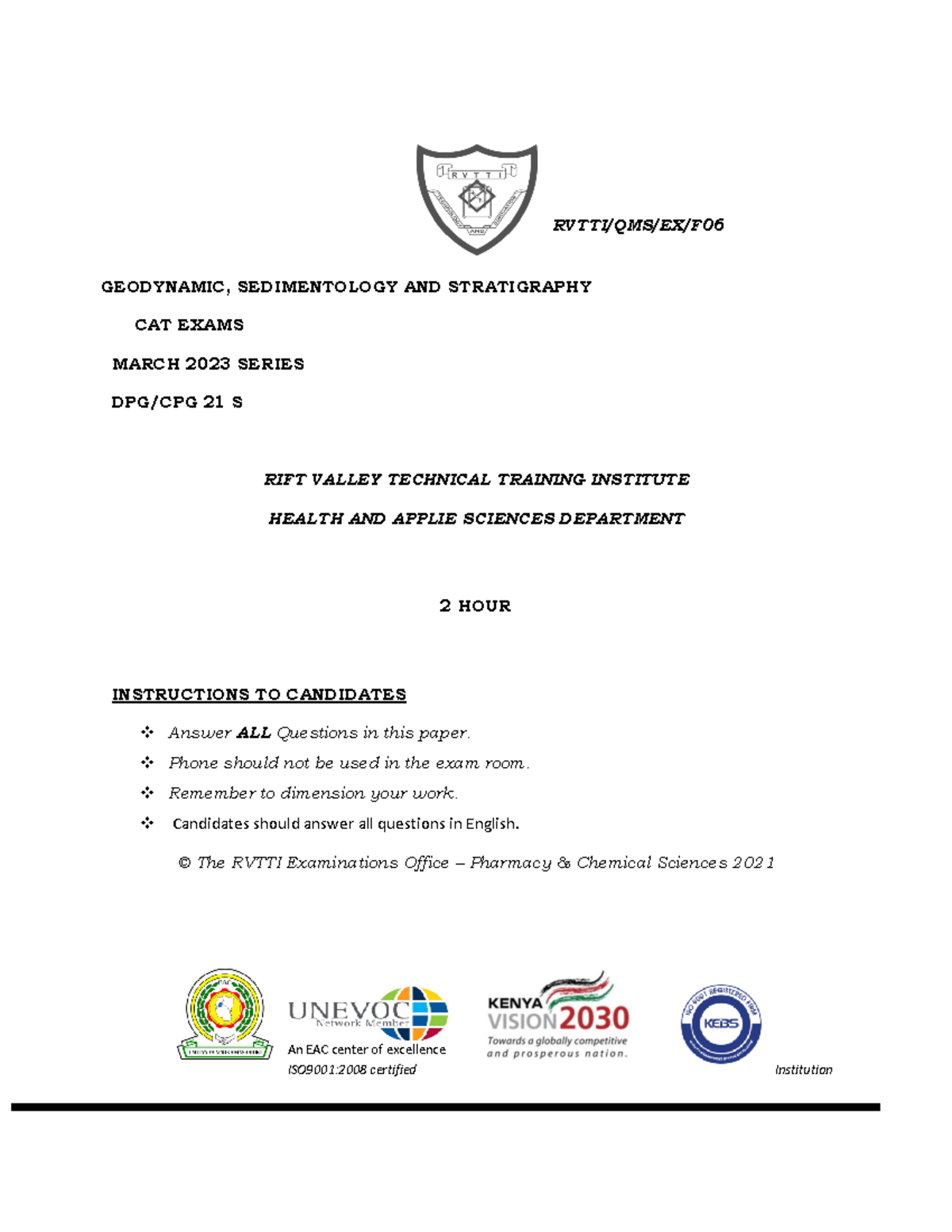 GSS CAT EXAM 22S CPG - IAM A COMPUTER STUDENT - RVTTI/QMS/EX/F ...