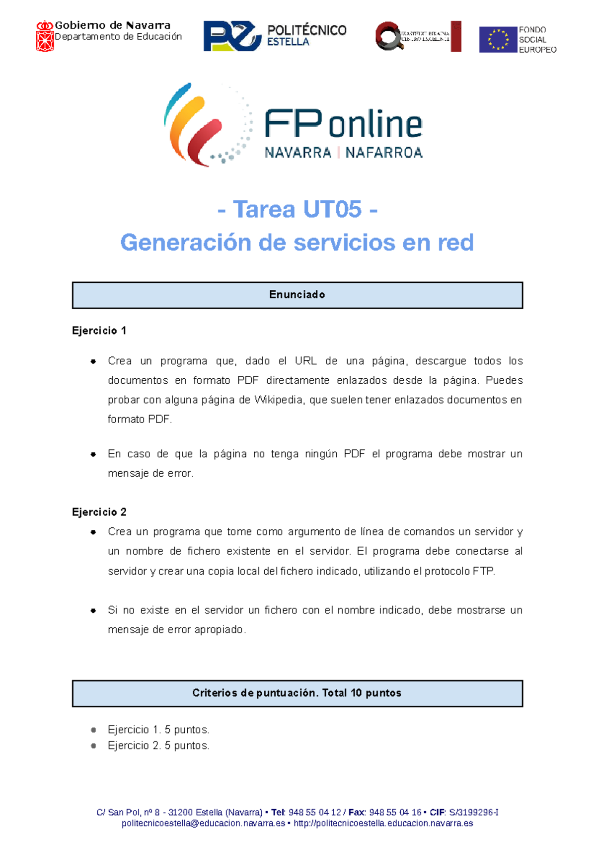 23-24 PSYP - Tarea UT05 - Gobierno de Navarra Departamento de Educación ...
