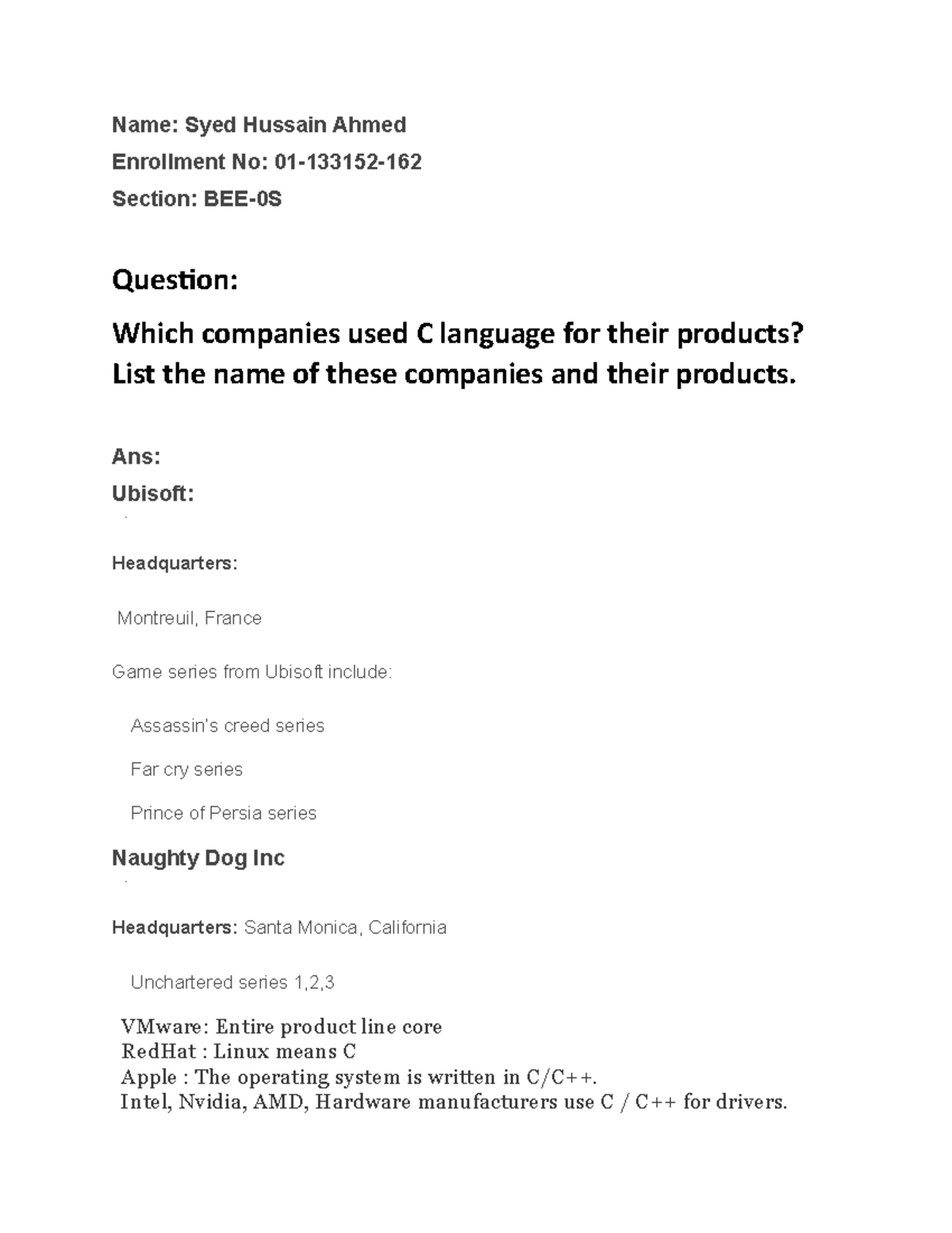 Hussain pf assignment - Industrial Process Control - Name: Syed Hussain ...