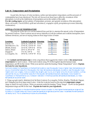 GEOG 3 7 23 - Geography 101 lecture notes chapter 6. - Hydrosphere ...