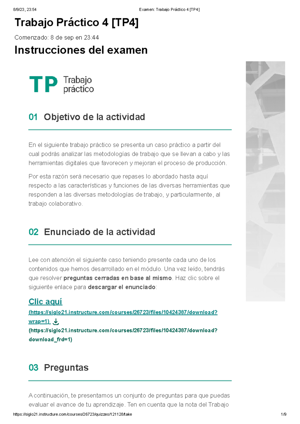 Tp 4 recursos informaticos - Trabajo Práctico 4 [TP4] Comenzado: 8 de sep en 23: Instrucciones ...