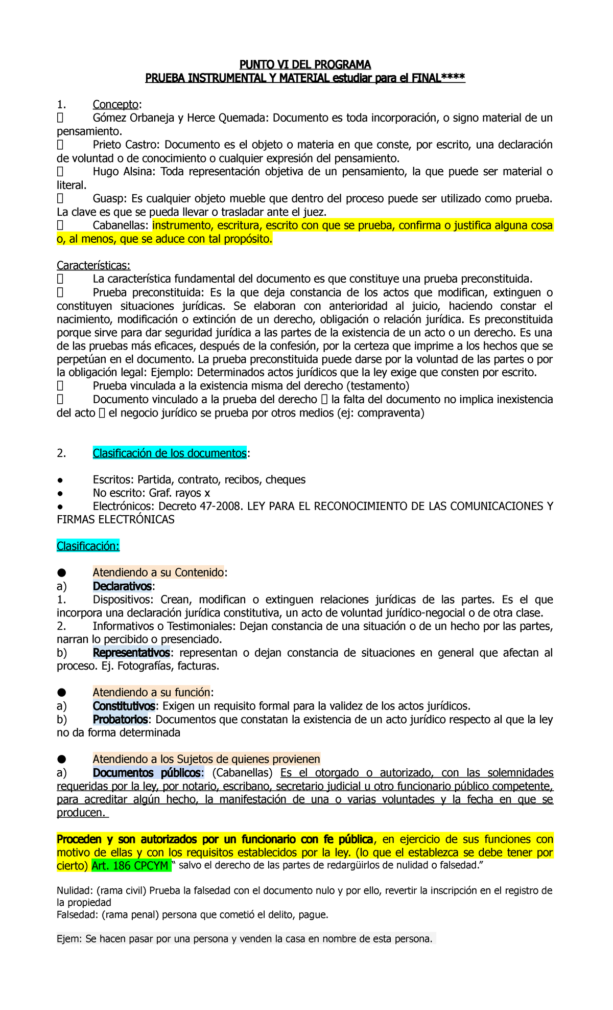 Clase VI Prueba Instrumental - PUNTO VI DEL PROGRAMA PRUEBA ...