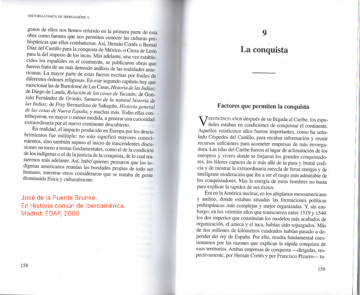 Lectura obligatoria Puente Brunke La conquista - Historia y Cultura ...