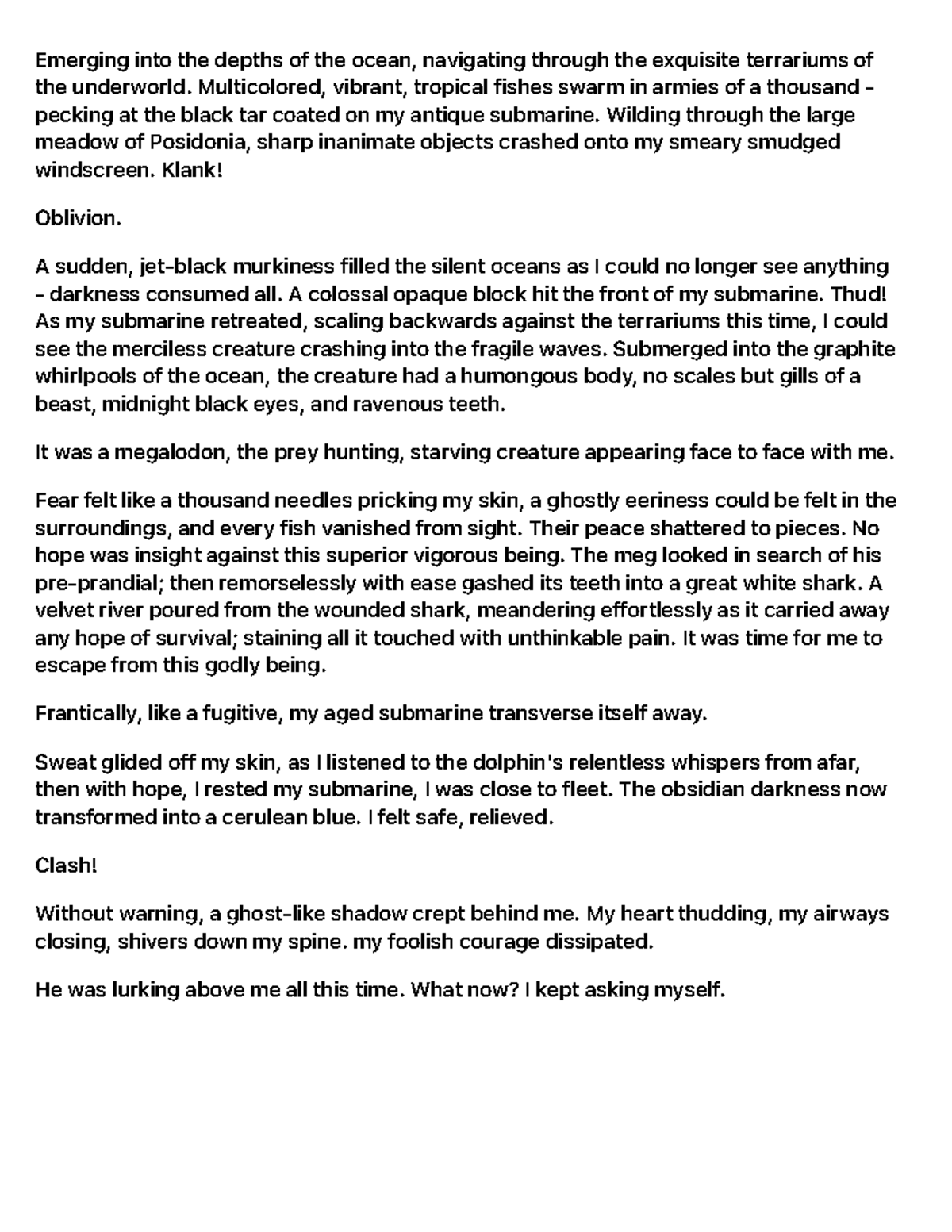 GCSE descriptive writing English Language Paper 2 - Emerging into the ...
