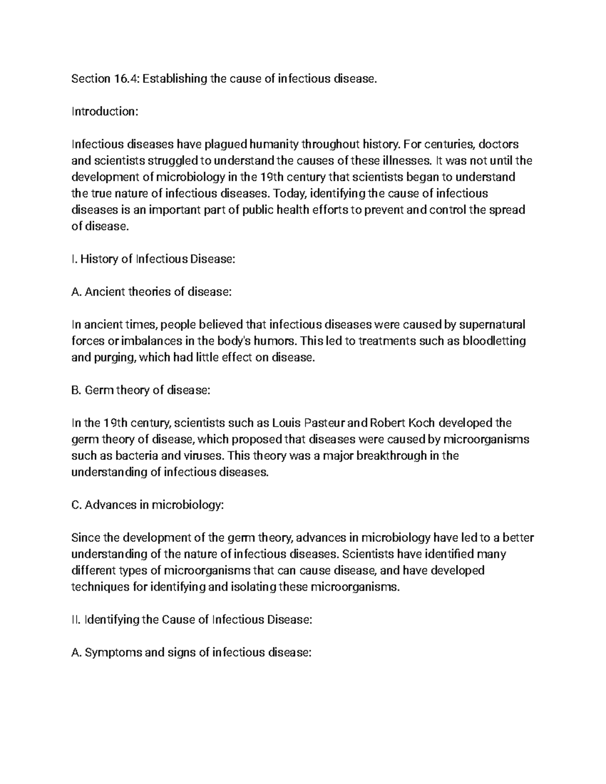 Section 16.4 Establishing the cause of infectious disease - Section 16 ...