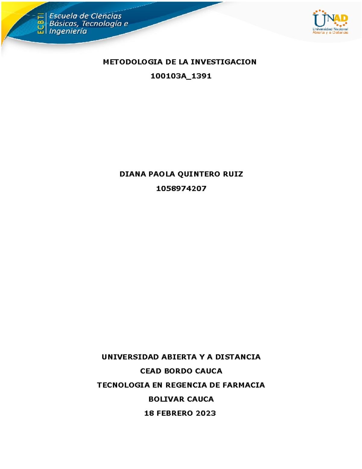 Investigacion Cientifica - METODOLOGIA DE LA INVESTIGACION 100103A ...