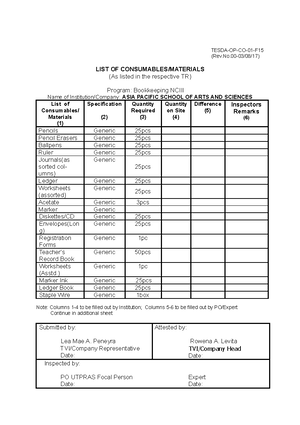 Tesda-OP-CO-01-F04 Program Registration Requirements Checklist - TESDA ...