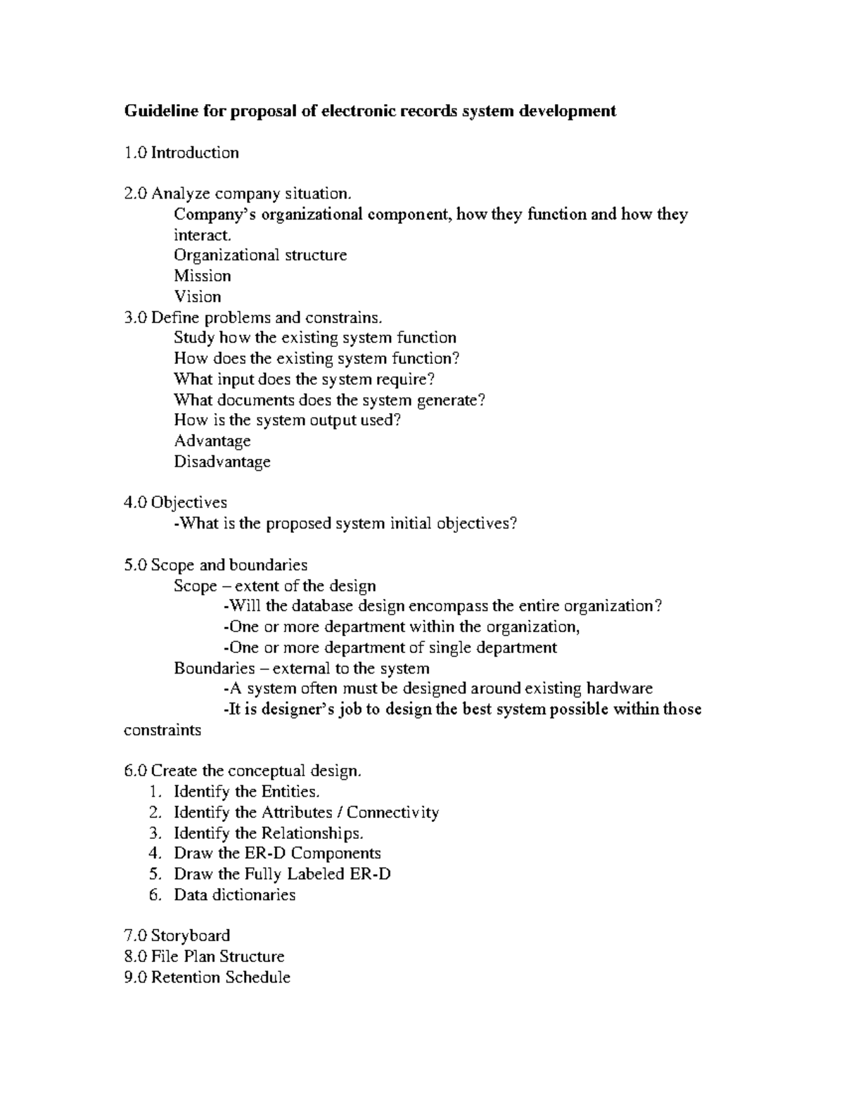 Guideline for proposal of electronic records system development ...