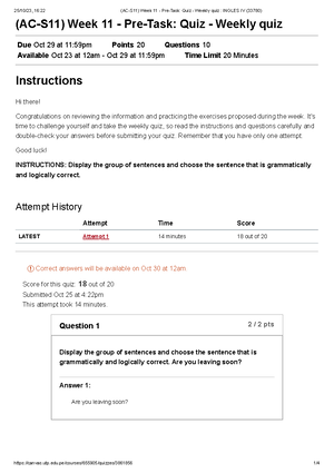 📝 Semana 10 - Tema 02 Autoevaluación - Esquemas de redacción Investigacion Academica (48329 ...